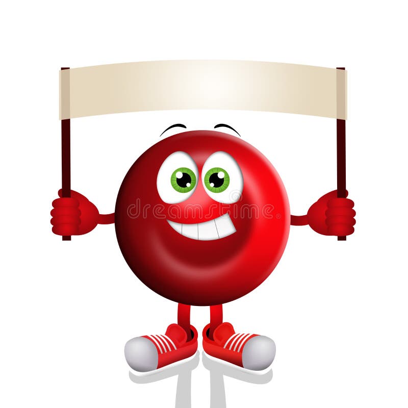 Globule rouge drôle illustration stock. Illustration du sang - 46195680