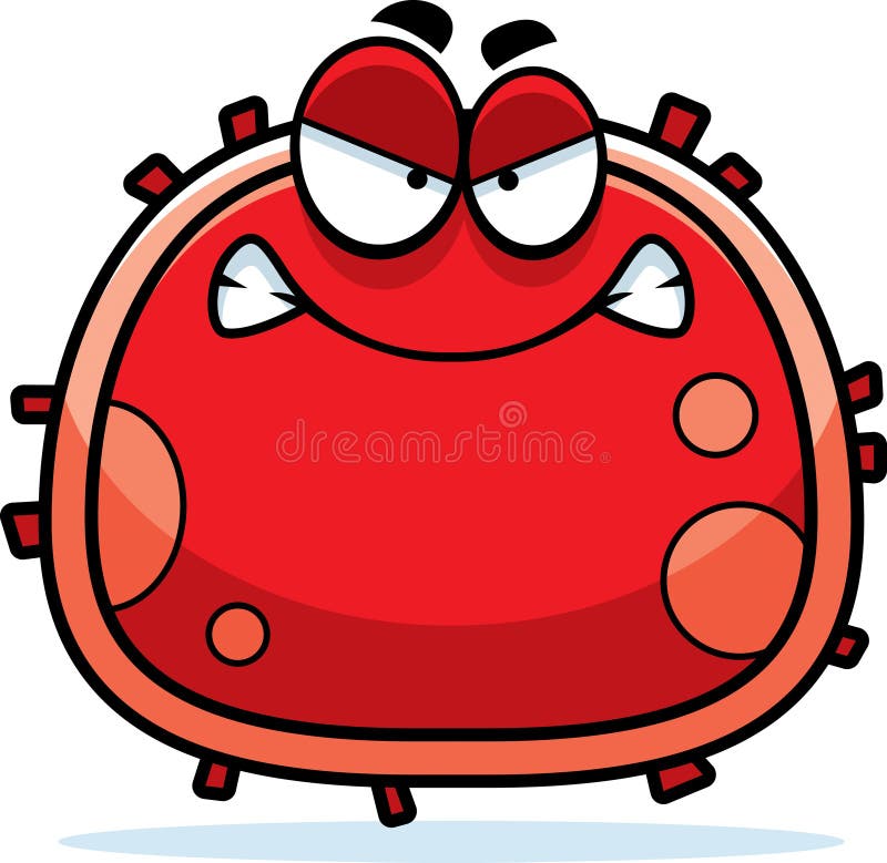 Globule rouge fâchée illustration de vecteur. Illustration du dessin ...