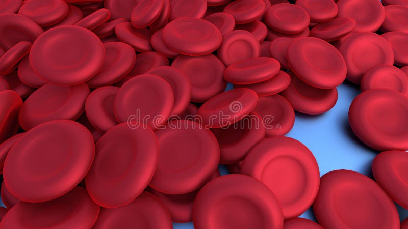 Globule Rouge Sur Le Fond Bleu Illustration Stock - Illustration of ...