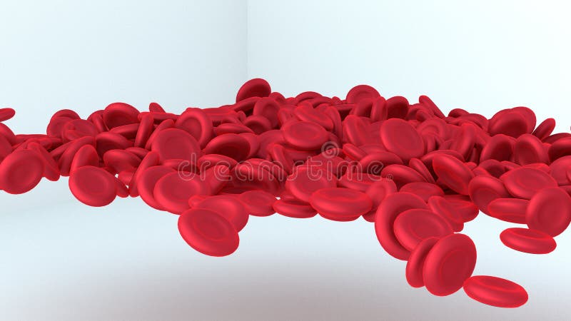 Globules Rouges D'isolement Sur Le Fond Blanc Illustration Stock ...
