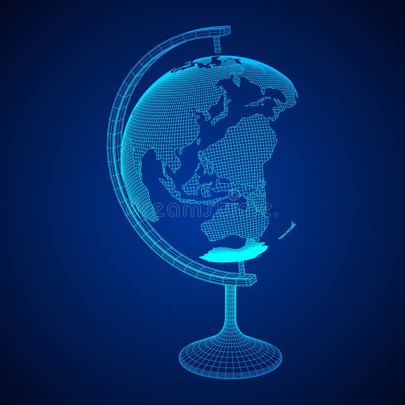 Globus concept. Vector stock vector. Illustration of mesh - 135868075