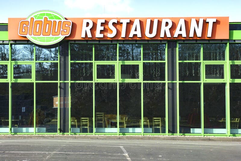 GLOBUS-Logo redaktionelles foto. Bild von gebäude ...