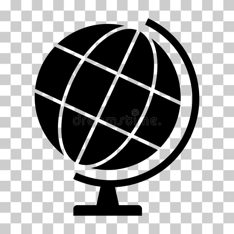 Globus Map Icon, Earth Sign Globe Symbol, Website Design Concept Vector ...