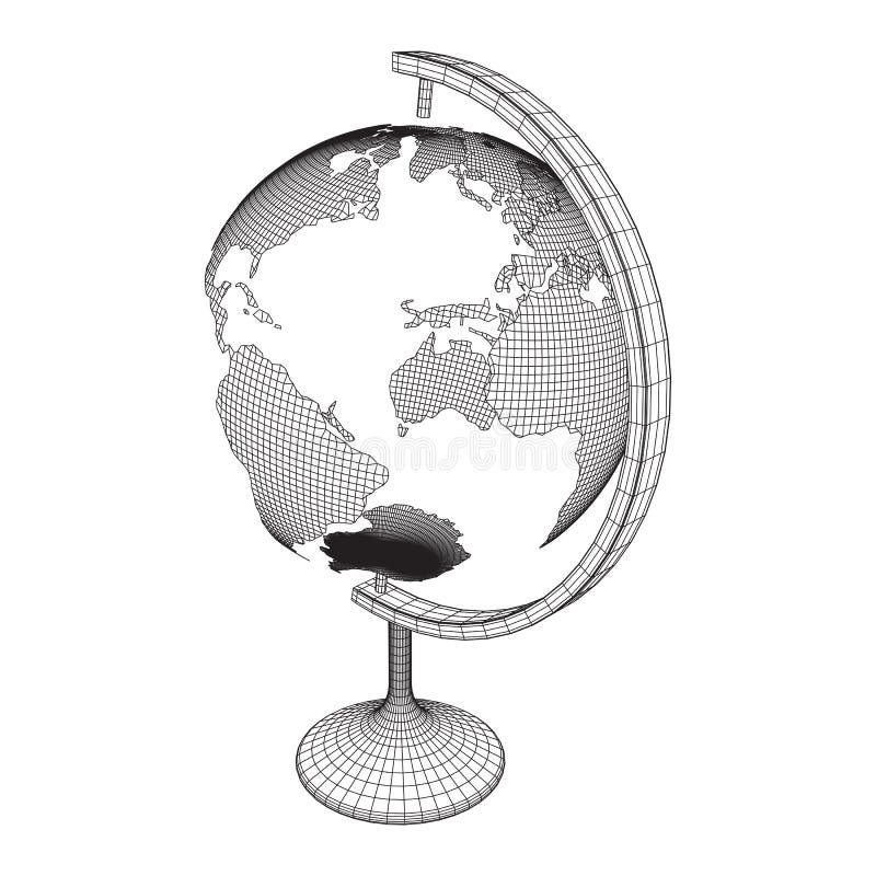 Globus concept. Vector stock vector. Illustration of geographic - 135421851