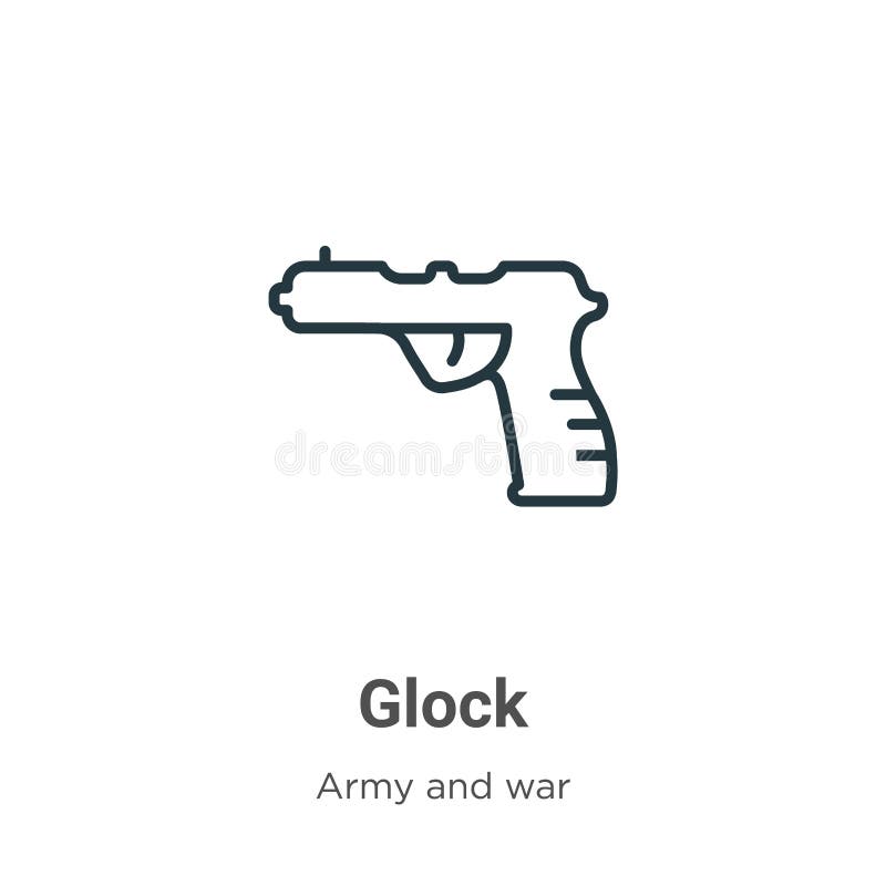 Glock Icon in Filled, Thin Line, Outline and Stroke Style. Vector ...