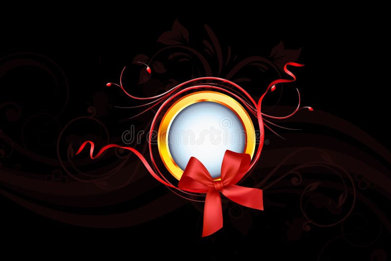 Gloden Ring and Red Ribbon illustration stock. Illustration du ...