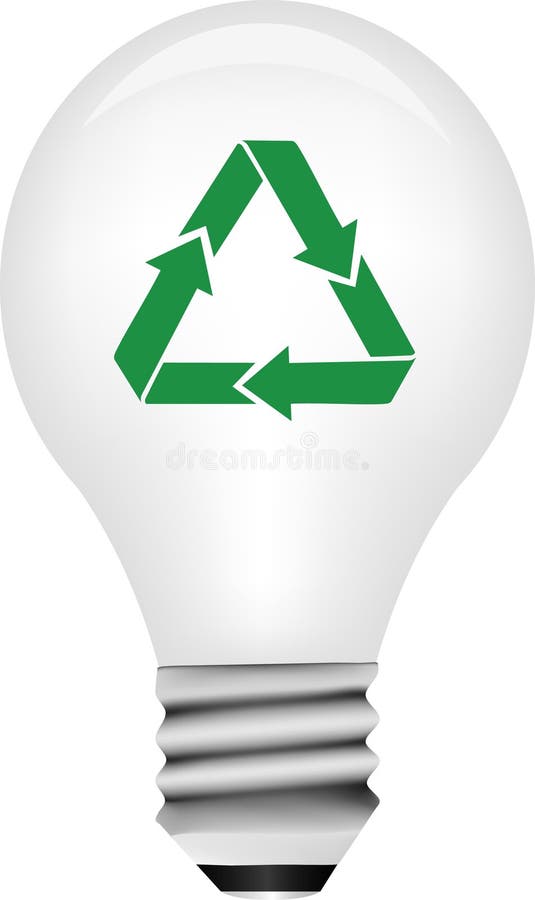 Gloeilamp Met Het Cirkelen Van Symbool Vector Illustratie ...