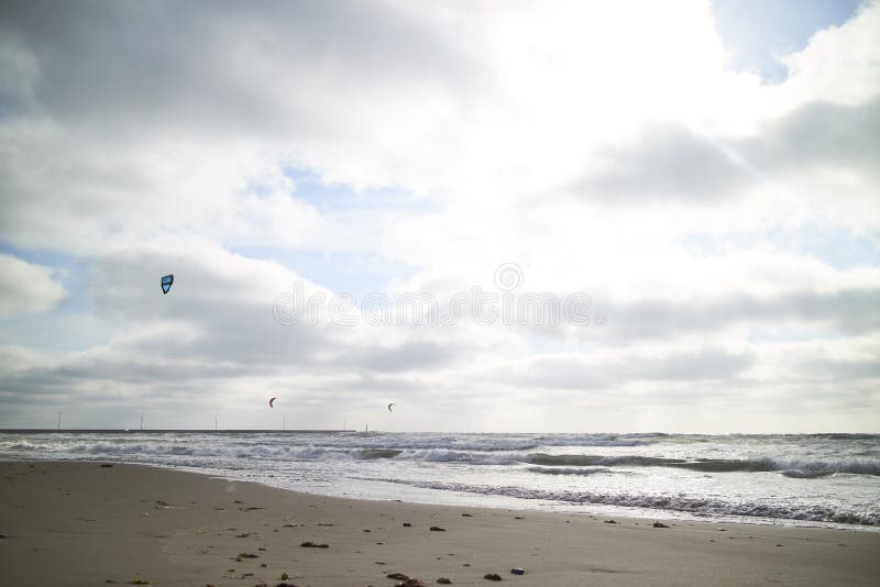 Gloomy Beach Views from a Danish Beach Stock Image - Image of grass ...