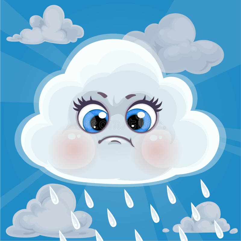 Gloomy emoticon stock vector. Illustration of hurt, eyes - 187292576