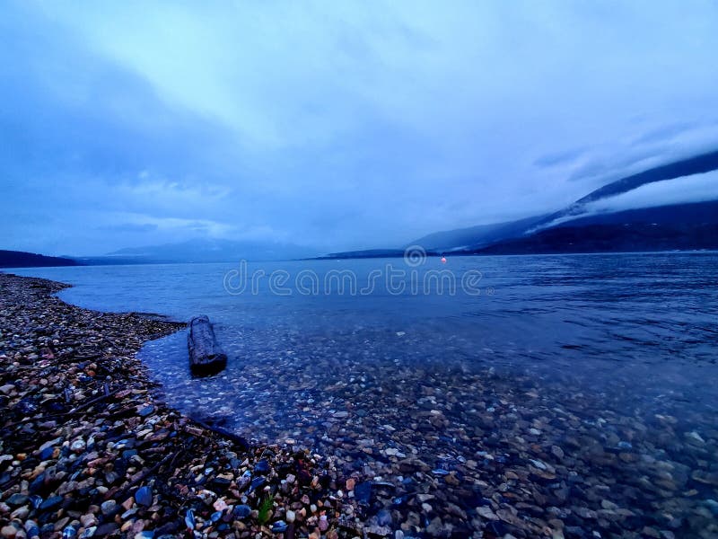 Gloomy day stock image. Image of ocean, blue, cloud - 256627147