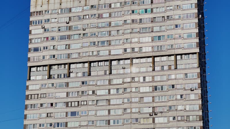 Gloomy Facade of an Old Building of a Residential Building of the ...