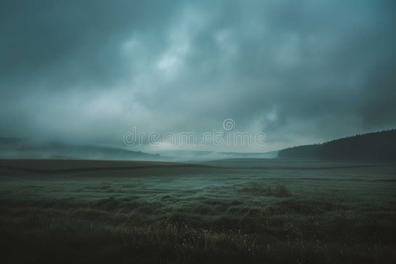 Gloomy Landscape, Generative Ai Stock Illustration - Illustration of ...