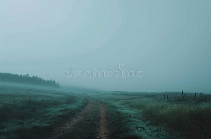 Gloomy Landscape, Generative Ai Stock Illustration - Illustration of ...