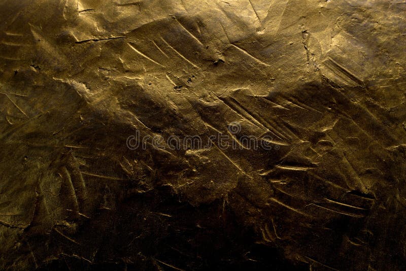 Gloomy Plaster Background in Gold Color Stock Illustration ...