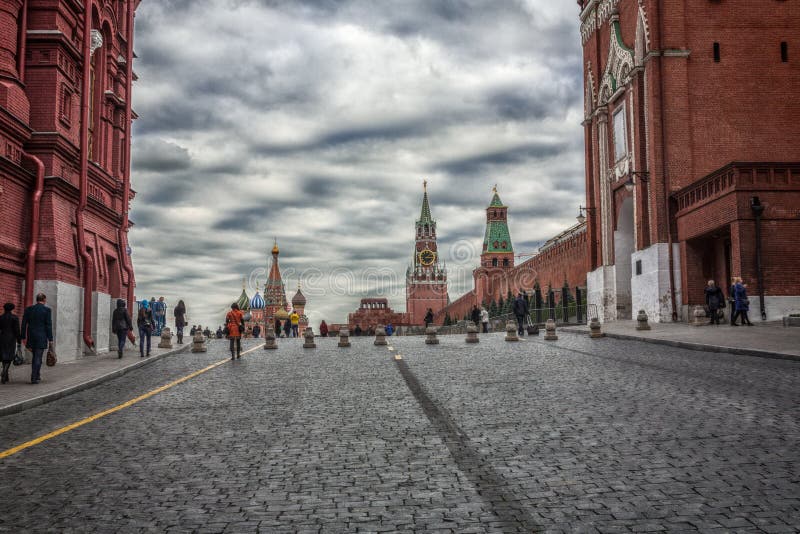 Gloomy Red Square editorial photo. Image of clouds, moscow - 84543716