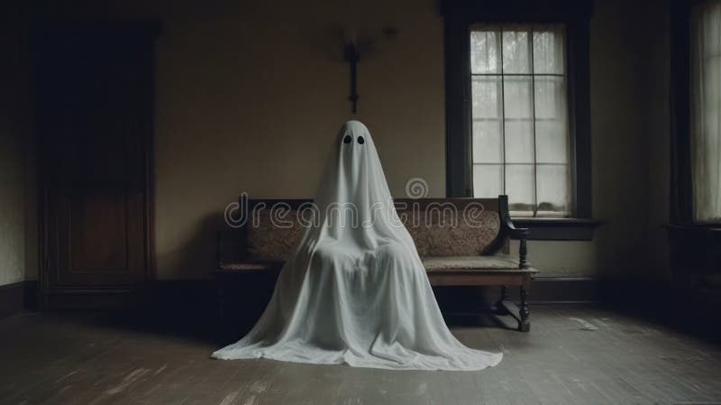 A Gloomy and Scary Ghost in the Twilight of the Hall for Halloween ...