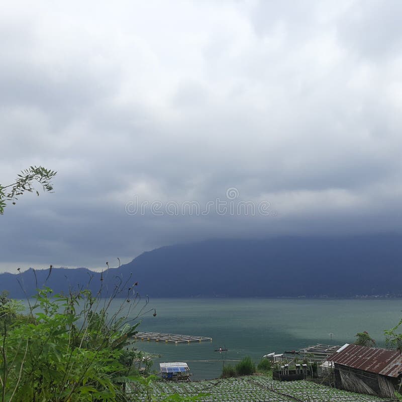 Gloomy sunday in kintamani stock image. Image of mountain - 267159517