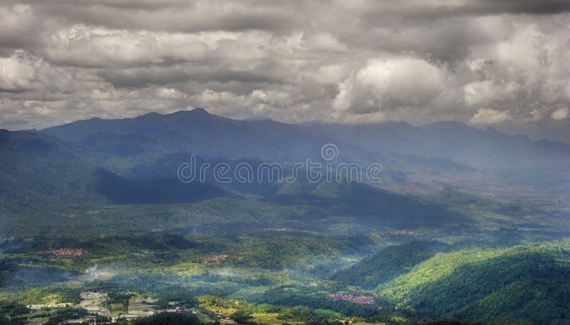 Gloomy View on Center of Bali Stock Image - Image of forrest, trees ...