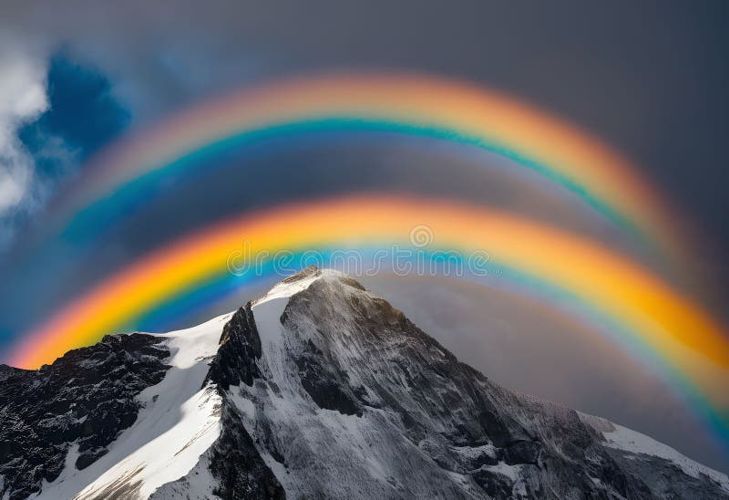 Glory Effect Over Mountain Peak â€“ a Circular Rainbow Around the ...