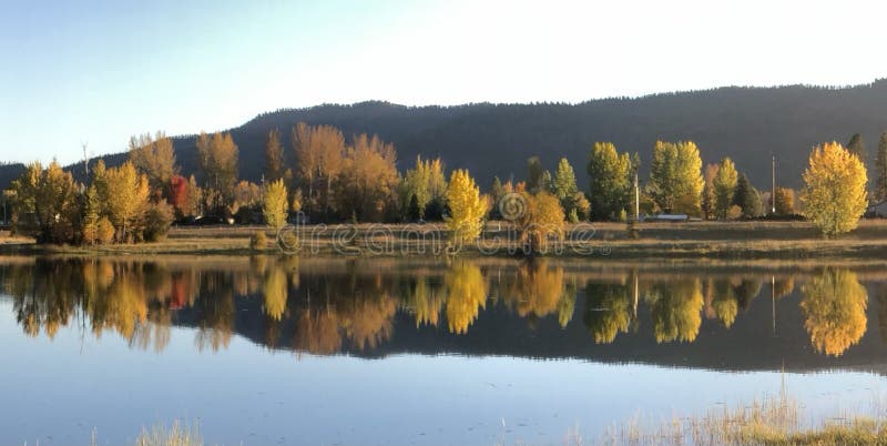 Glorious Fall Colors Reflected on Frenchtown Pond Assorted Stock Photo ...