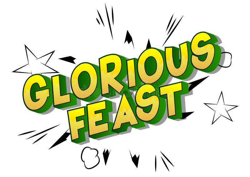 Feast - Comic Book Style Words. Stock Vector - Illustration of feast ...