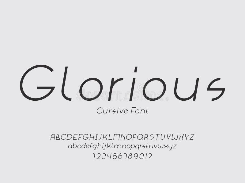Glorious Font. Vector Alphabet Stock Vector - Illustration of sensitive ...