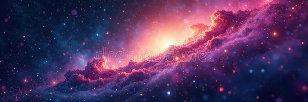 Glorious Galaxy Panorama, Shimmering Stardust Cosmic Backdrop , Cosmos ...