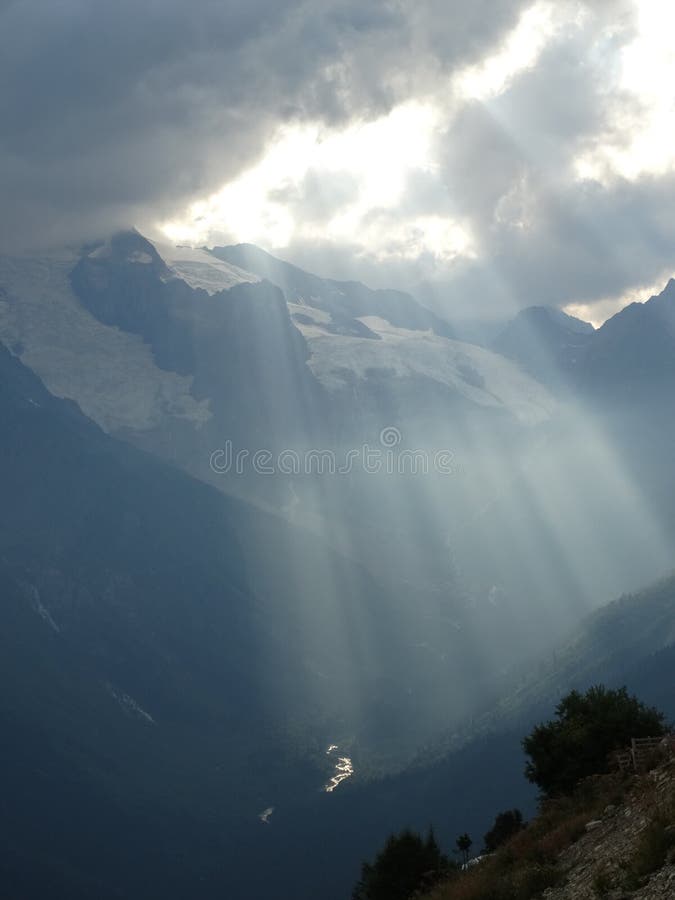 Glorious Skyes Above the Mountain Stock Image - Image of covered, peaks ...