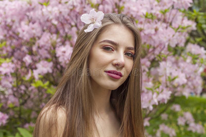 Glorious Spring Lady. Beautiful Woman Outdoors Portrait Stock Image ...