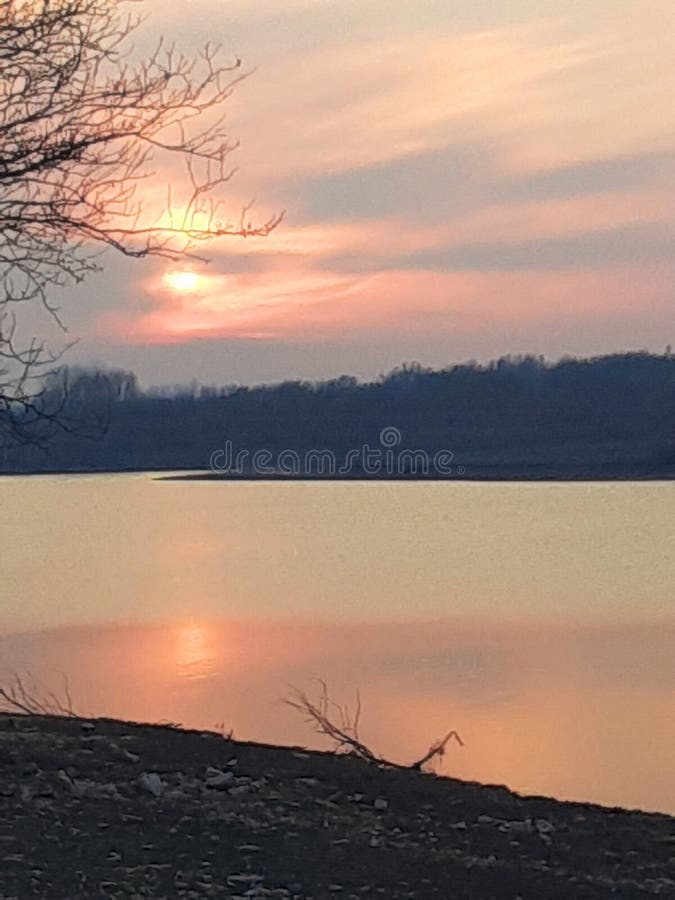 Glorious Spring Sunset stock image. Image of dawn, evening - 181960757