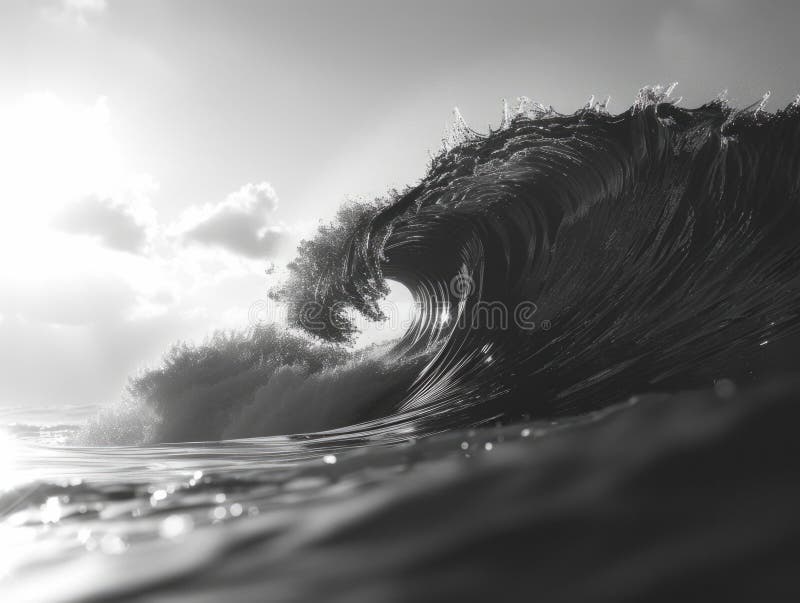 Glorious Sunrise Over Ocean Wave Stock Image - Image of surfing, nature ...