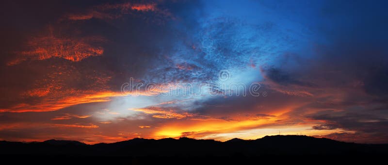 Sunset Backgrounds on the Mountains Stock Image - Image of travel ...