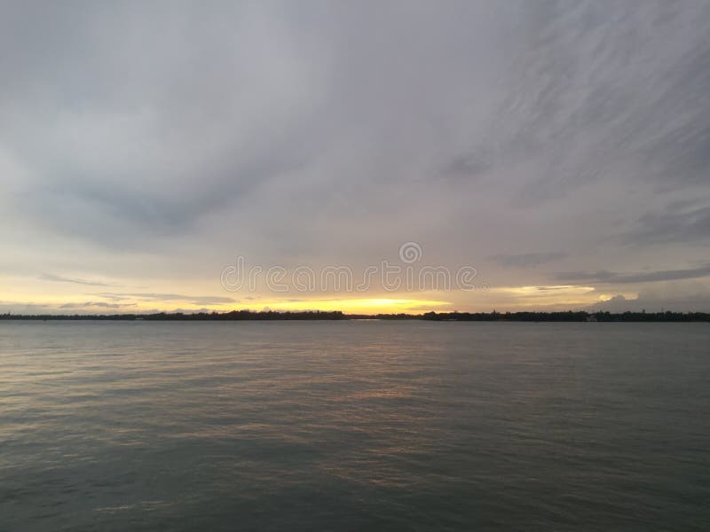 A glorious sunset... stock photo. Image of wide, water - 811462