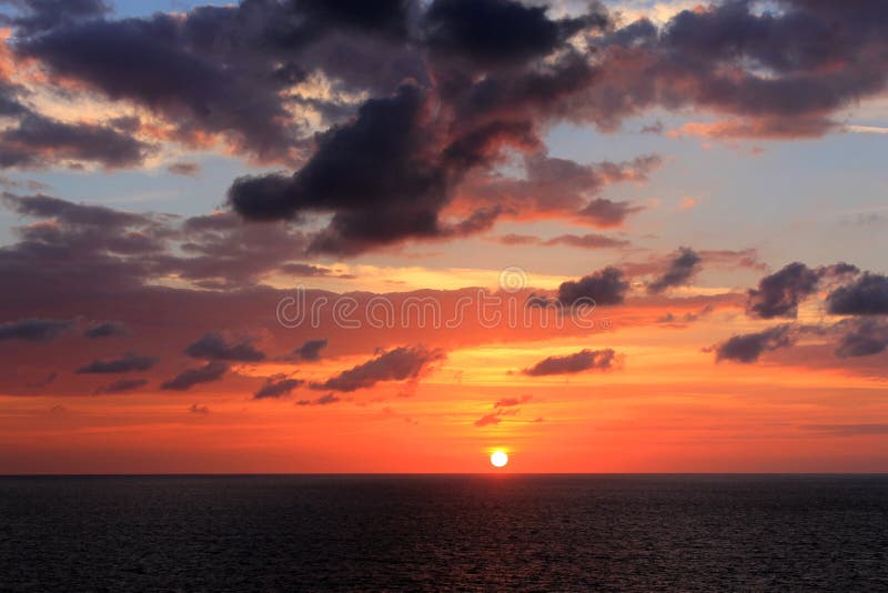 Glorious Sunset at Sea stock photo. Image of clouds, gorgeous - 49978856