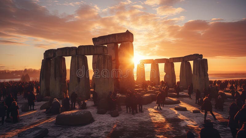 A Glorious Winter Solstice Sunrise at Stonehenge Where the Sun is Still ...