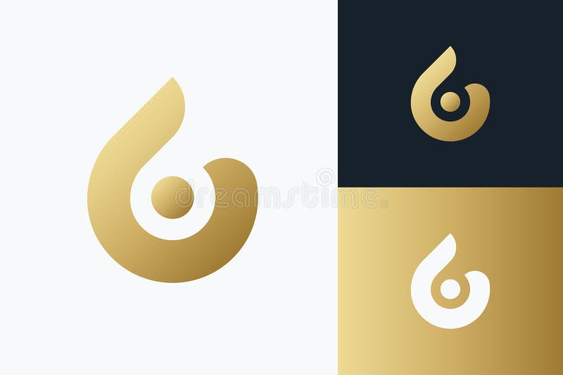 Abstract Shape Modern Logo Gold Elegant Symbol Letter G Stock Vector ...