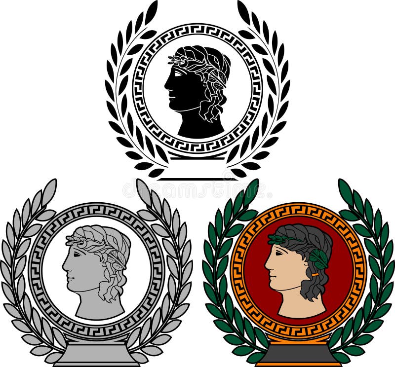 Glory of ancient greek man stock vector. Illustration of respect - 42029669