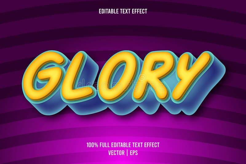 Glory Text Style Effect stock vector. Illustration of decoration ...