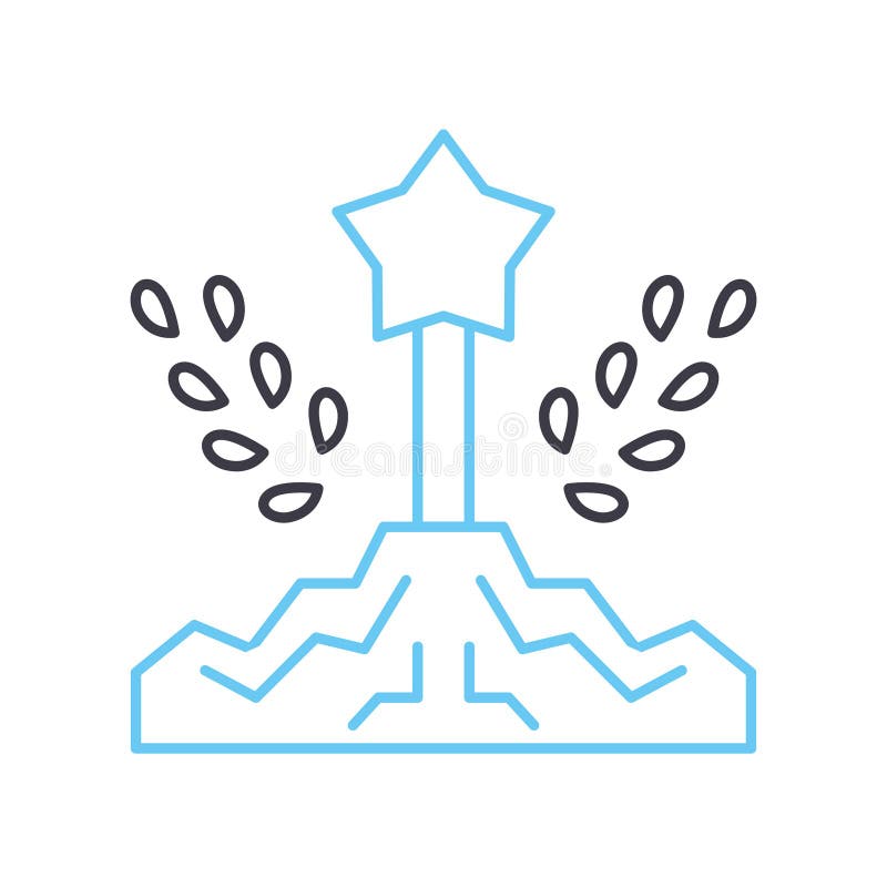 Glory Line Icon, Outline Symbol, Vector Illustration, Concept Sign ...