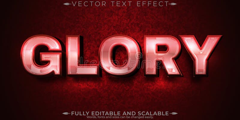 Glory Luxury Text Effect, Editable Shiny and Elegant Text Style Stock ...