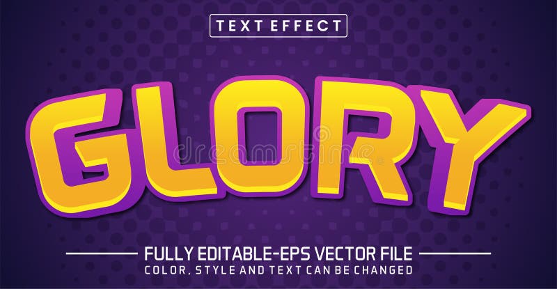 Glory Text Editable Style Effect Stock Vector - Illustration of font ...