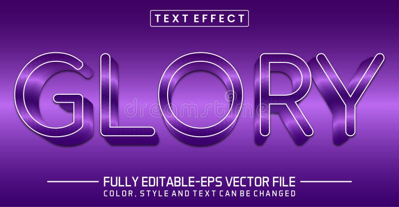 Glory Text Editable Style Effect Stock Vector - Illustration of symbol ...