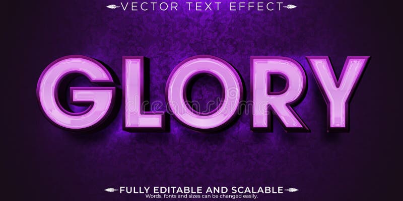 Glory Text Effect, Editable Shiny and Elegant Text Style Stock Vector ...