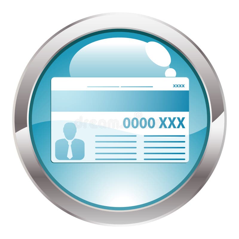 Gloss Button with Credit Card Stock Vector - Illustration of icon ...