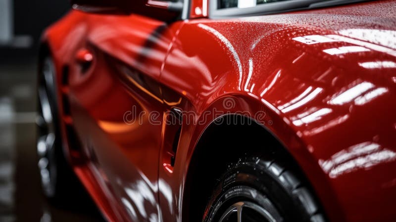 The Gloss of a Scratch Resistant Car Finish. AI Generated Stock ...