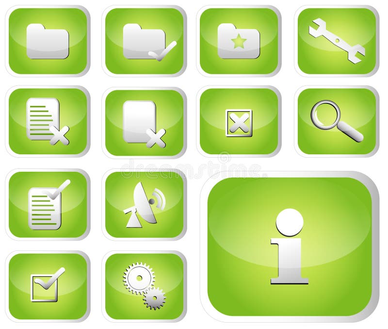 Glossary Icon Set stock vector. Illustration of data, globe - 3669053