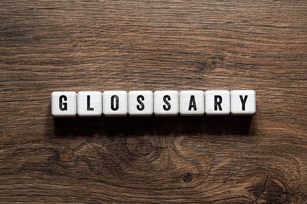 Glossary - Word Concept on Building Blocks, Text Stock Image - Image of ...