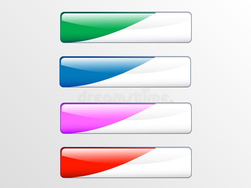 Colorful vector buttons stock vector. Illustration of green - 5937241