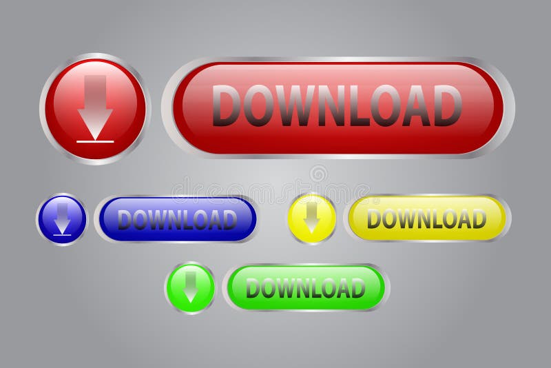 Glossy Abstract Downloads Buttons Vector Eps Stock Vector ...