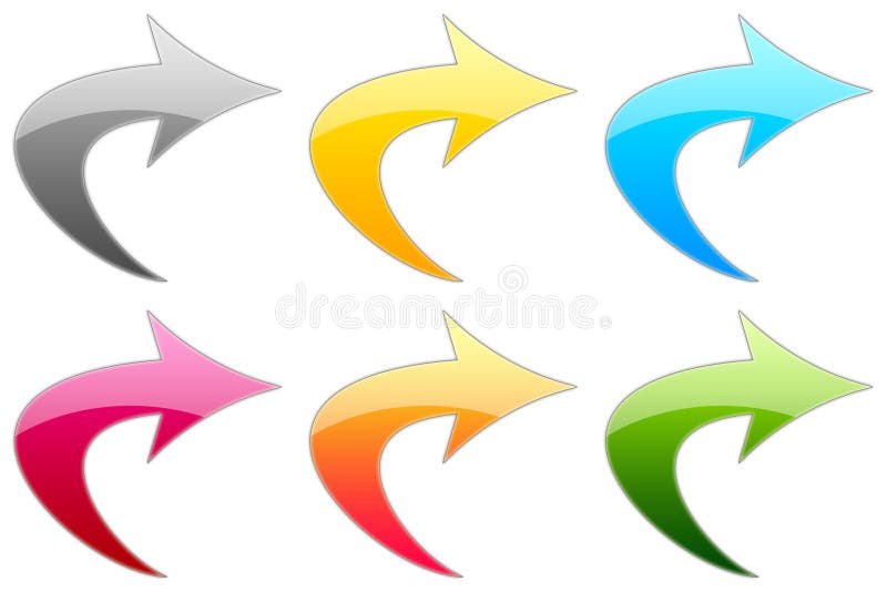 Glossy Arrows stock illustration. Illustration of glossy - 9005142